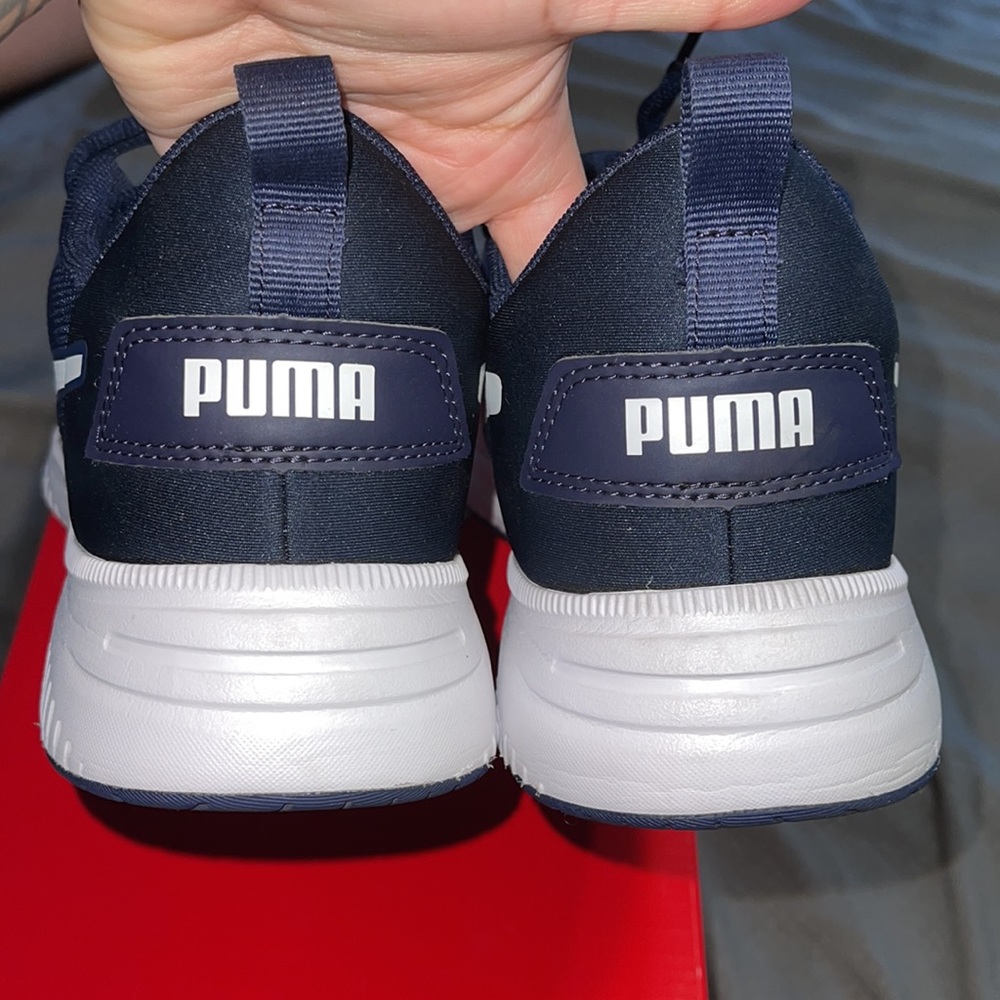 Puma Men’s Soft Foam+ Flyer Flex Navy Blue Sneaker Sh… - Gem